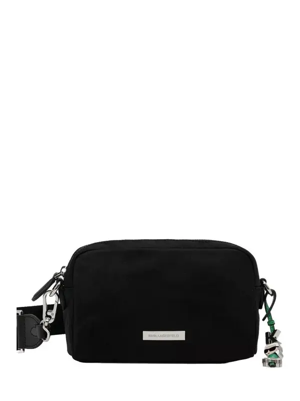 Karl Lagerfeld Charm-detail Crossbody Bag - Black