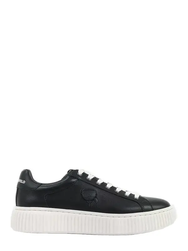 Karl Lagerfeld Embossed Platform Sneakers - Black