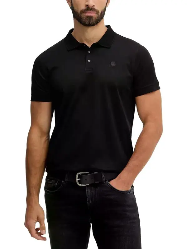 Karl Lagerfeld Short-sleeve Logo-detail Polo Shirt - Black