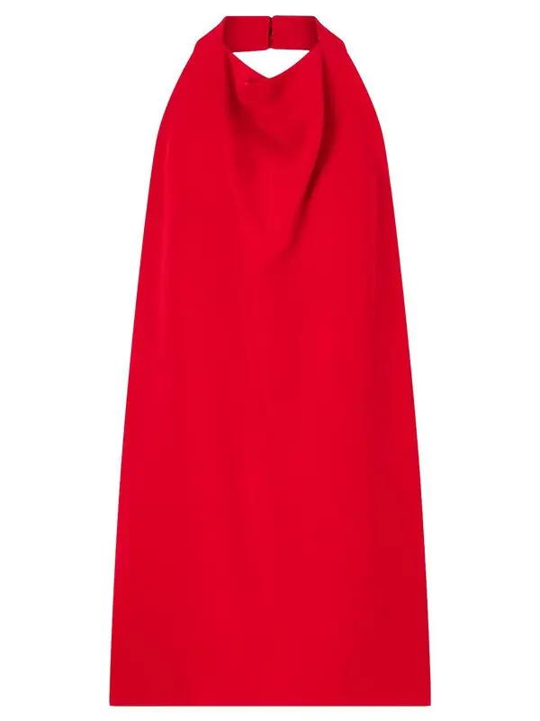Valentino Garavani Draped Silk-cady Mini Dress - Red