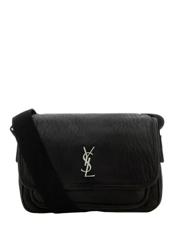 Saint Laurent Niki Small Messenger Bag In Grained Lambskin - Black