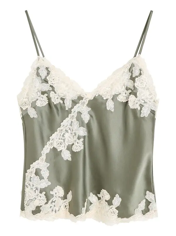BY MALENE BIRGER Madeleine Satin Top - Deep Lichen Green