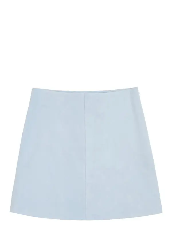 BY MALENE BIRGER Nola Mini Suede Skirt - Arona Blue