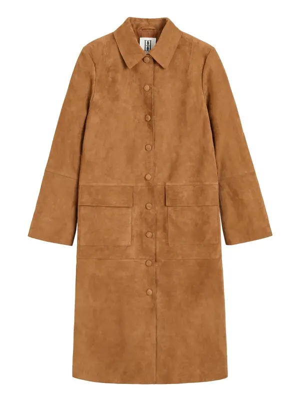 BY MALENE BIRGER Jannie Suede Maxi Jacket - Rusty Sand