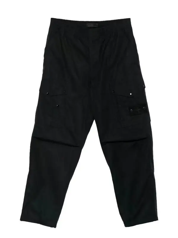 Stone Island Cargo Pocket Trousers - Black