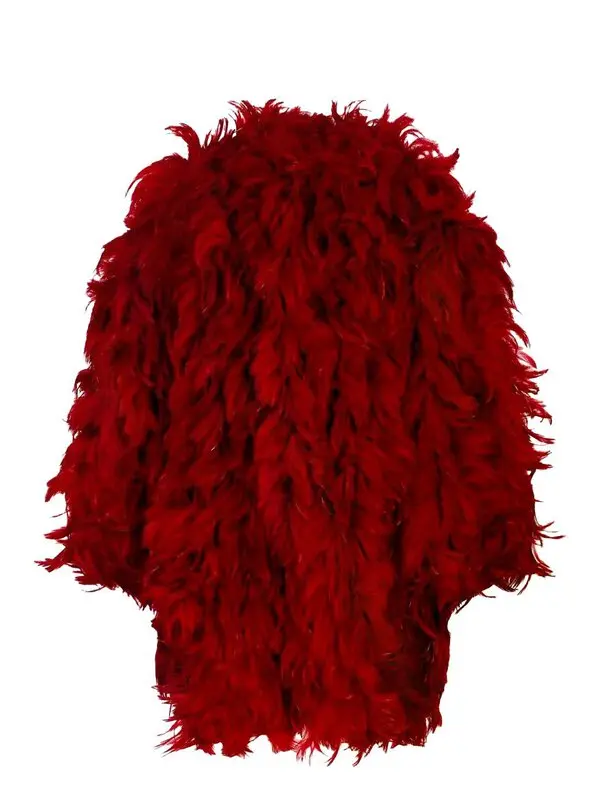 Dolce & Gabbana Embellished Organza Midi Coat - Red