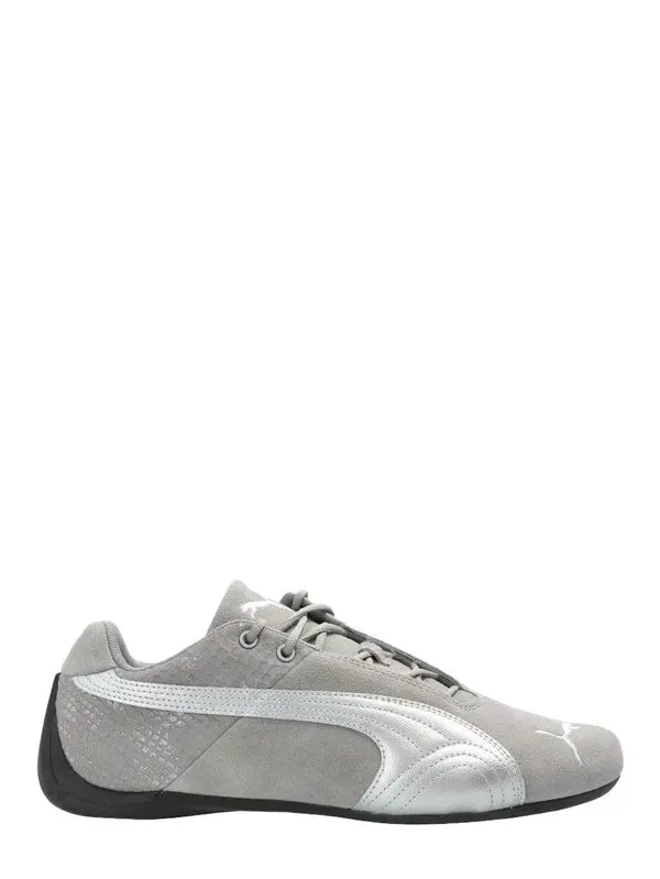 PUMA Future Cat Textured Leather Sneakers - Grey