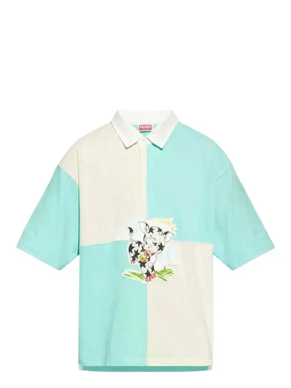 Kenzo Cartoon Polo Shirt - Blue
