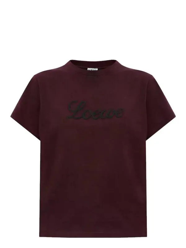 Loewe Logo-embroidered T-shirt - Red