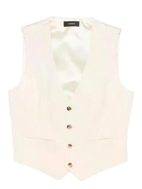 Wardrobe.NYC Buttoned Waistcoat - Neutrals