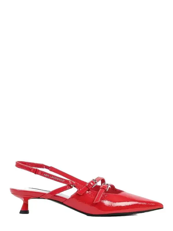 Karl Lagerfeld Pasha Buckle Strap Pumps - Red