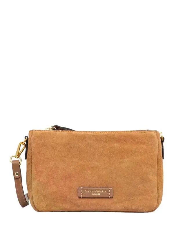 GIANNI CHIARINI Nora Panelled Clutch - Brown