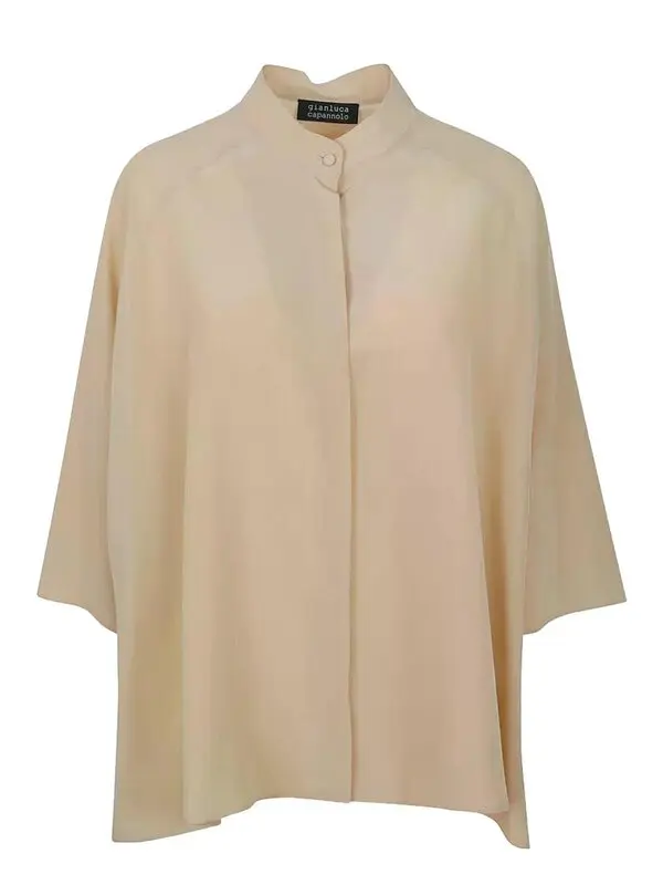 GIANLUCA CAPANNOLO Stand-collar Top - Neutrals