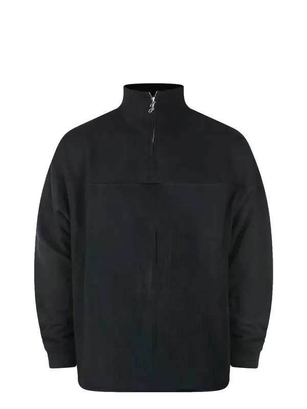 Jacquemus Rond Carré Zip Neck Shirt - Black