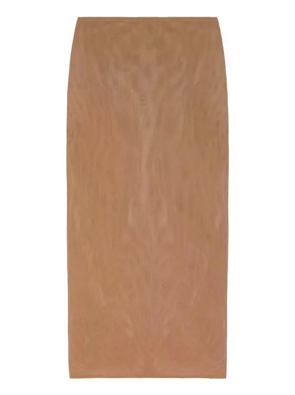ARMARIUM High-waisted Slit Midi Skirt - Neutrals