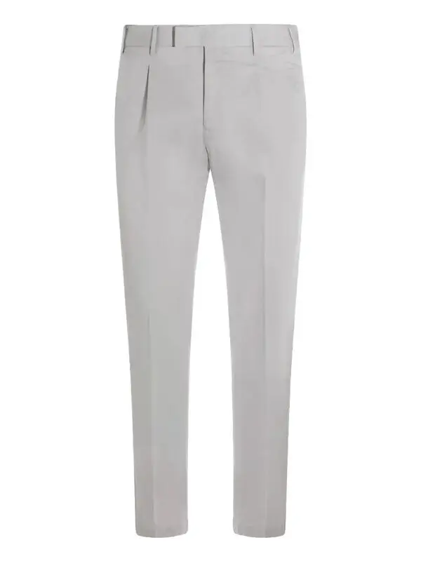 PT TORINO Pleated Pocket Chino Trousers - Grey