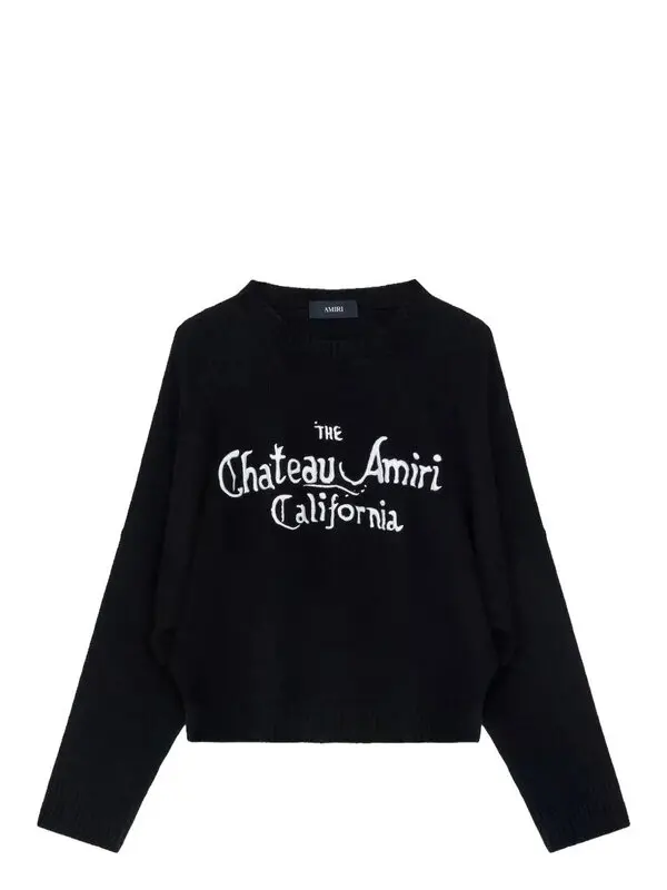 Amiri Chateau California Embroidered Sweater - Black