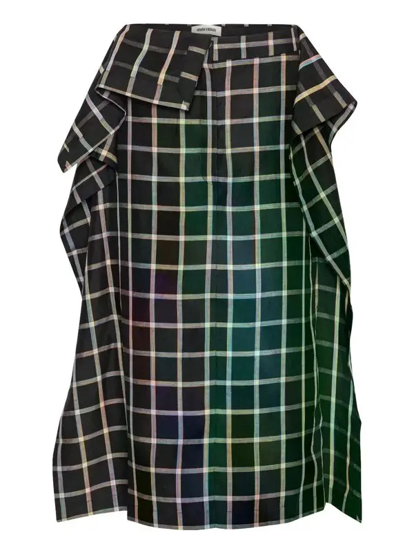 Henrik Vibskov Checked Skirt - Black