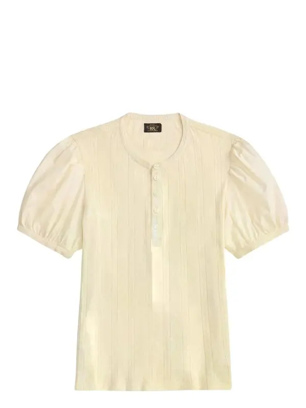 Ralph Lauren Puff-sleeves Top - Neutrals