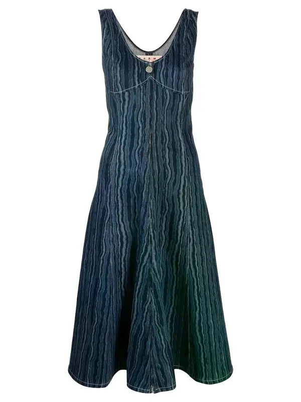 Marni Sleeveless Denim Dress - Blue