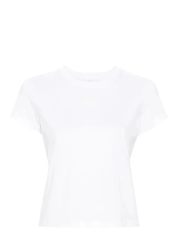 Alexander Wang Essential Jersey Puff Logo Shrunk T-shirt - White