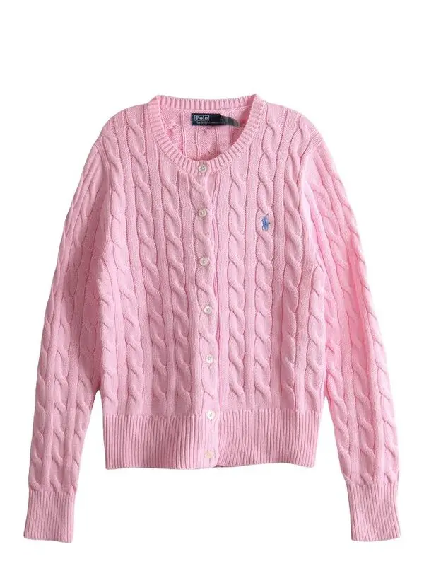 Polo Ralph Lauren Long Sleeve Cardigan - Carmel Pink