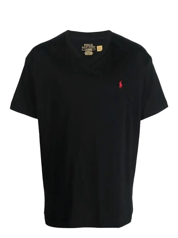 Polo Ralph Lauren Short Sleeve Vneck Classic Fit T-shirt - Black