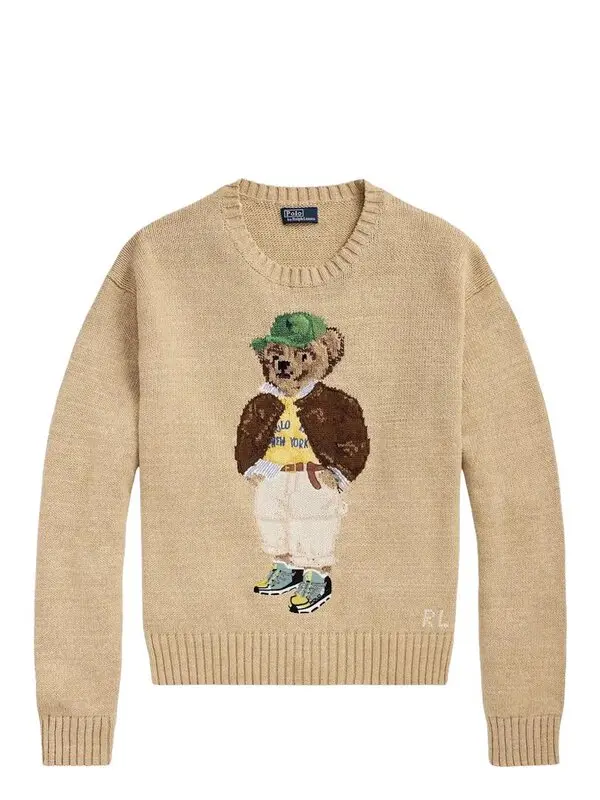Polo Ralph Lauren Cotton Bear Crew Neck Pullover - Multicolor