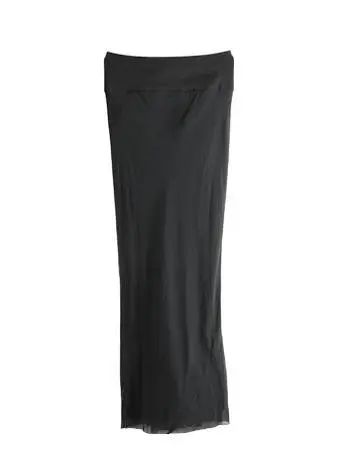 Rick Owens Gonna Calf Bias Skirt - Black