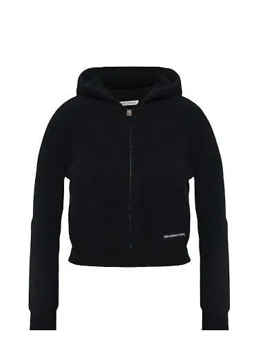 Alexander Wang Knit Zip Up Hoodie - Black