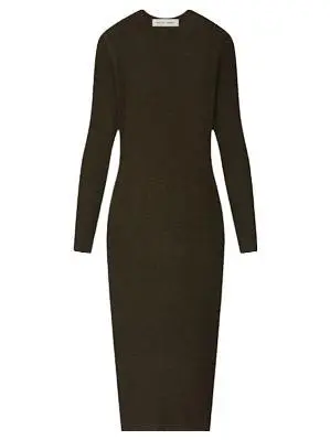 Fear Of God Essentials Ribbed Long-sleeve Dress - Brown