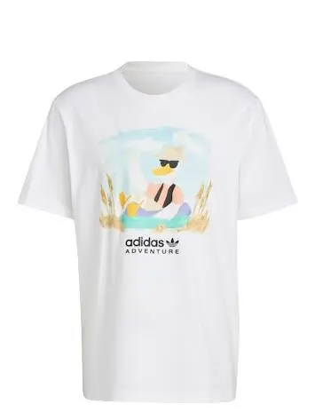 Adidas Adventure Graphic Tee Shirt - White