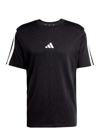 Adidas Essentials 3stripes Single Jersey T-shirt - Black White