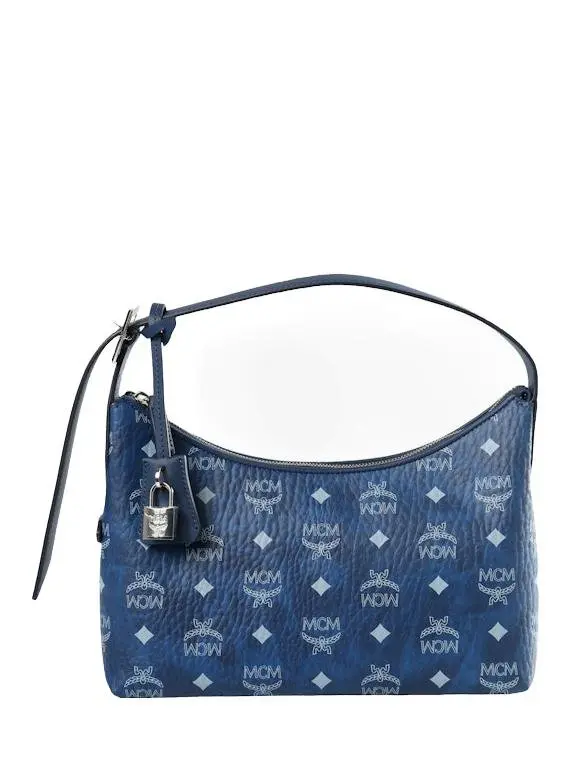 Mcm Aren Vi Small Hobo Bag - Blue Visetos