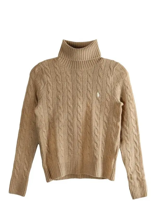 Polo Ralph Lauren Wool Cashmere Long Sleeve Pullover - Collection Camel Melange