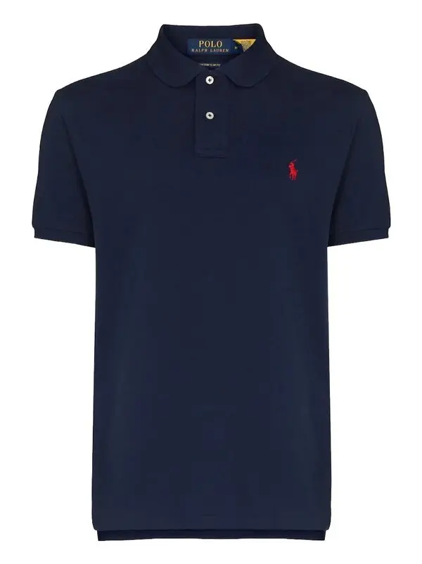 Polo Ralph Lauren Slim Fit Mesh Polo - Newport Navy Blue