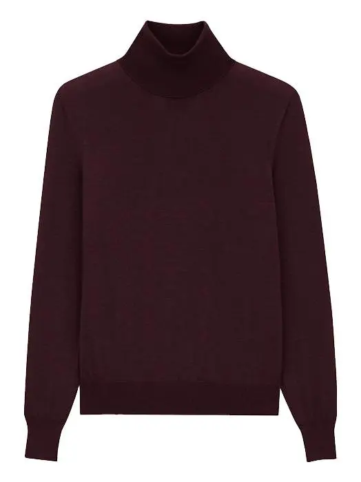 Saint Laurent Roll Neck Sweater - Bordeaux
