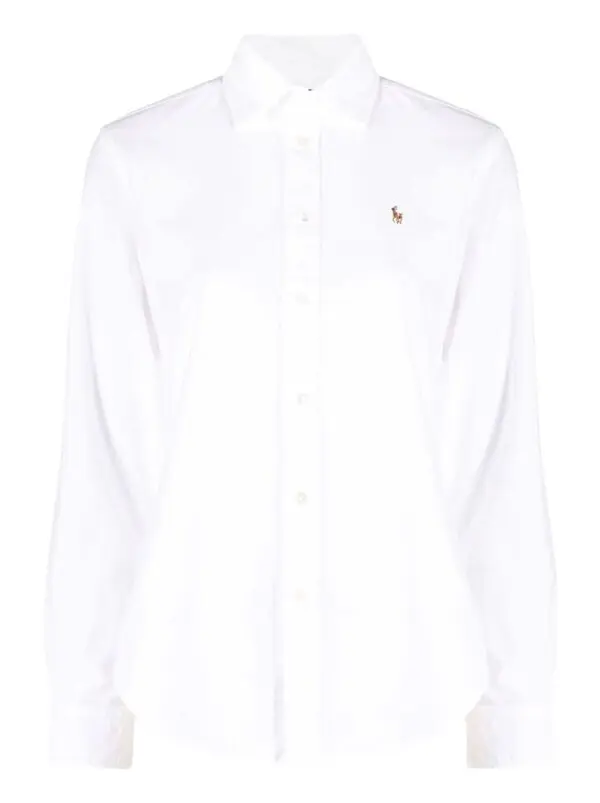 Polo Ralph Lauren 40/1 Ctn Oxford Ls Shirt - White