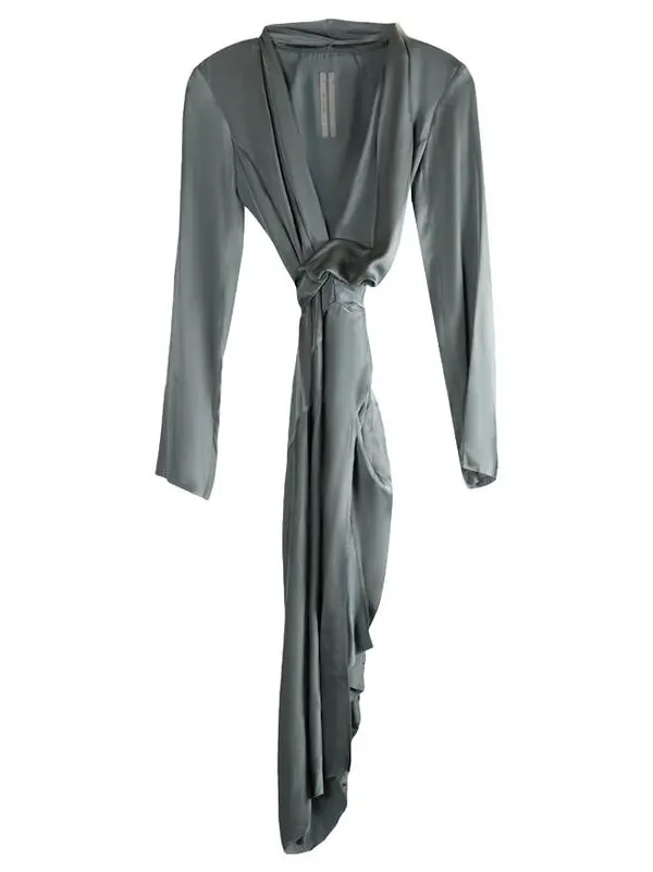 Rick Owens Charmeuse Wrap Dress - Wahed Indigo