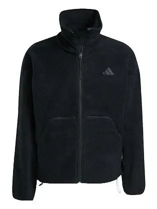 Adidas City Tech High Pile Fleece Full-zip Jacket - Black