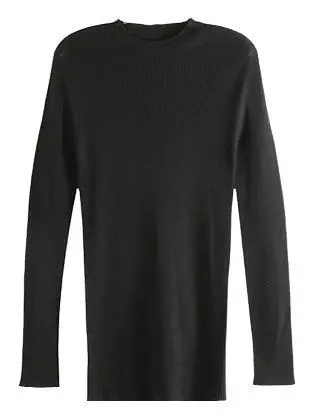 Rick Owens Ribbed Round Neck Top - Black