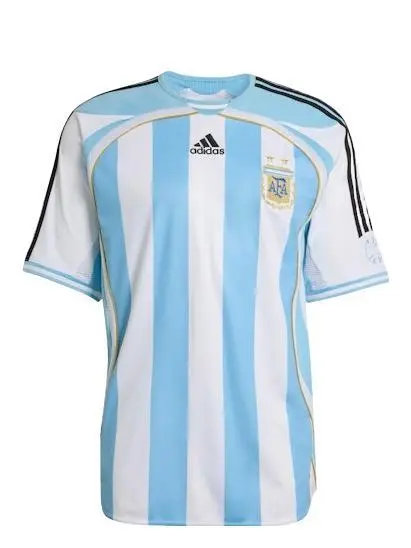 Adidas Argentina 2006 Home Jersey - White/clear Blue