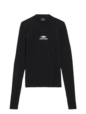 Balenciaga 3b Sports Icon Fitted Sweatshirt - Black/white