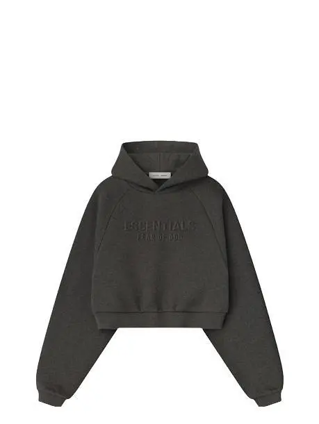 Fear Of God Essentials Embossed 90's Raglan Hoodie - Charcoal Heather