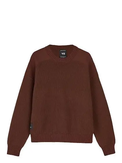 Adidas Y-3 Ut Knit Crew Sweater - Mystery Brown