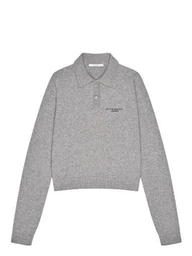Givenchy Long-sleeve Polo Shirt - Light Grey