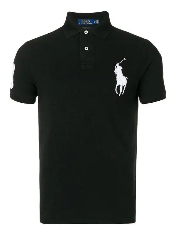 Polo Ralph Lauren Shortsleeve Big Pony Mesh Polo Shirt - Black