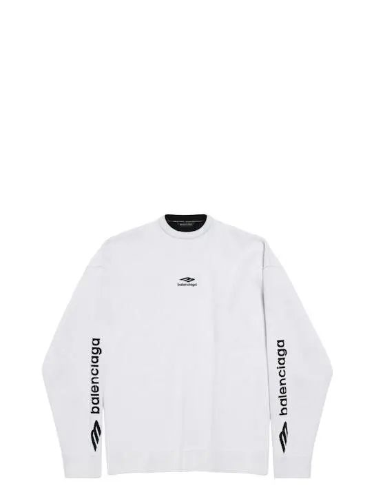 Balenciaga 3b Sports Icon Ski Crewneck Sweatshirt - White/black