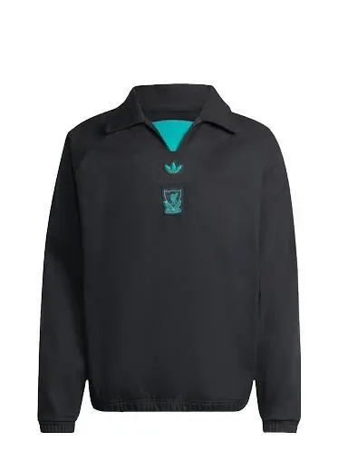 Adidas Liverpool Fc Terrace Icons Drill Sweatshirt - Black
