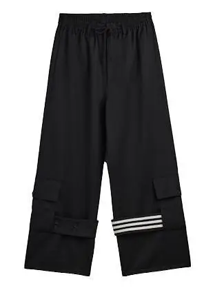 Adidas Y3 Refined Wool Cargo Tracksuit Pants - Black